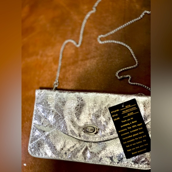 Sorial | Bags | Sorial New York Vegan Leather Silver Crossbody Bag ...